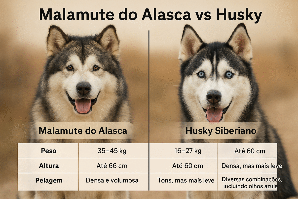 Malamute do Alasca vs Husky: As Diferenças Que Você Precisa Conhecer